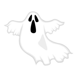 Cute kid in a ghost costume celebrating halloween Vector Image
