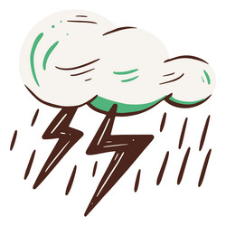 Electric storm cut out Royalty Free Vector Image