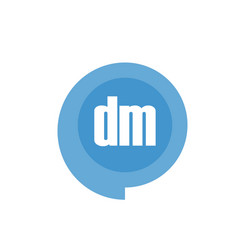 Initial letter logo dm template design Royalty Free Vector