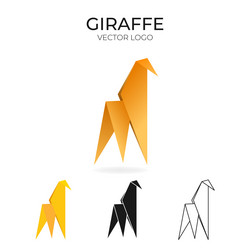 Origami logo and icon with sparrow Royalty Free Vector Image
