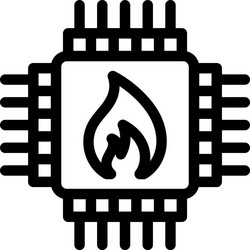 Cpu overheating Royalty Free Vector Image - VectorStock