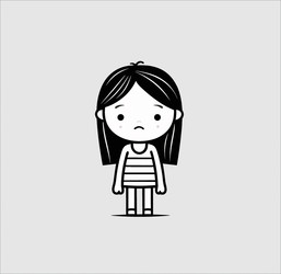 Cute kawaii style sticker simple design Royalty Free Vector