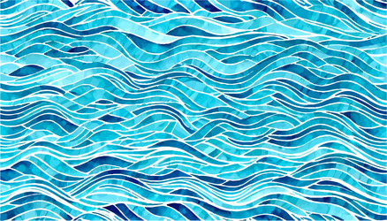 Abstract hand-drawn watercolor waves background Vector Image
