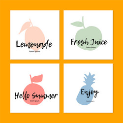 Colorful organic fruits Royalty Free Vector Image