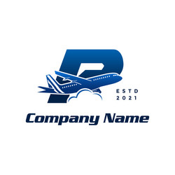 Airplane in flat style Royalty Free Vector Image