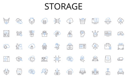 Scrum methodology line icons collection sprint Vector Image