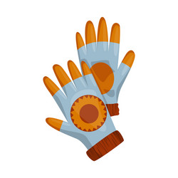 Snow mittens gloves winter cartoon Royalty Free Vector Image