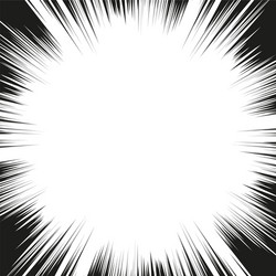 Comic book action lines speed manga frame Vector Image