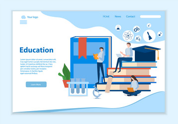 Concept of education process and back to school Vector Image