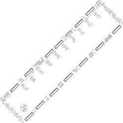 Composition with ruler on blue background Vector Image