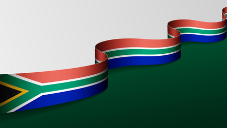 Southafrica ribbon flag background Royalty Free Vector Image
