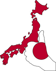 Japan hand signal Royalty Free Vector Image - VectorStock