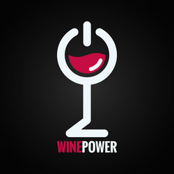 Glass wine with splash logo design Royalty Free Vector Image