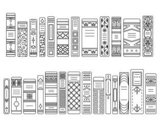 Vintage Book Spines Paper Vector Images (over 160)