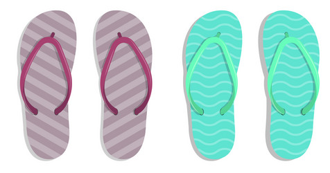 Beach rubber slippers icon shoes simple Royalty Free Vector