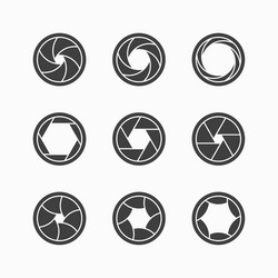 Photography cheat sheet in icons shutter speed Vector Image