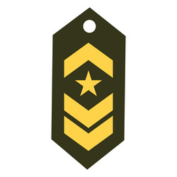 Lieutenant commander military rank icon Royalty Free Vector