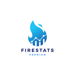 Fire statistic heat stats logo icon design Vector Image