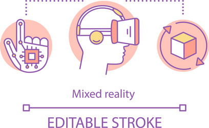 Ar visual art concept icon Royalty Free Vector Image