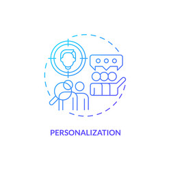 Personalization concept icon Royalty Free Vector Image