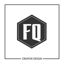 Initial letter fq logo template design Royalty Free Vector