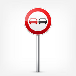 Road red sign on white background traffic Vector Image