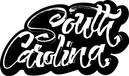 South carolina map with text carolina state Vector Image