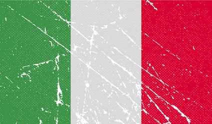 Flag of italy with old texture Royalty Free Vector Image