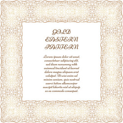 Gold square frame Royalty Free Vector Image - VectorStock