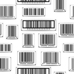Seamless black and white pattern with barcodes Vector Image
