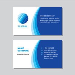 Business visit card template with logo - concept Vector Image