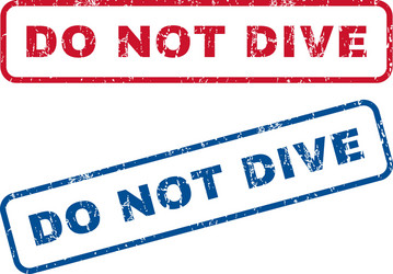 Do not dive rubber stamp Royalty Free Vector Image
