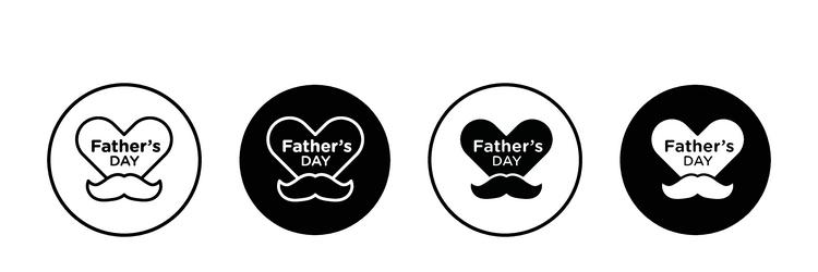 Fathers day icon set happy daddy symbol Royalty Free Vector