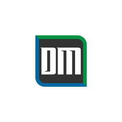 Initial letter logo dm template design Royalty Free Vector