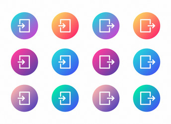 Login logout account ui web button ui elements Vector Image