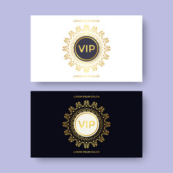 Luxury white and black vip card ornament pattern Vector Image