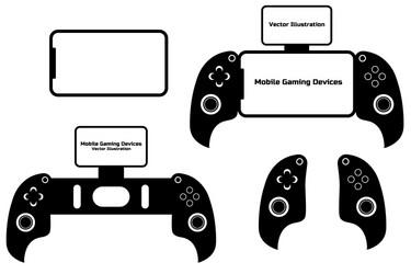 Modern mobile gaming smartphone with attached Vector Image