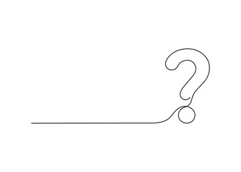 Question mark one line continuous drawing simple Vector Image