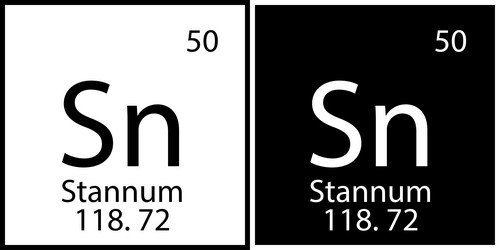 Stannum chemical element mendeleev symbol table Vector Image