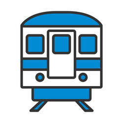 Train side view icon railway passenger transport Vector Image