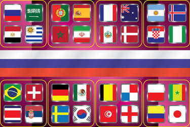 Information graph of the flags country Royalty Free Vector