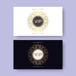 Luxury white and black vip card ornament pattern Vector Image