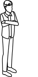 Man Arms Crossed Vector Images (over 2,900)