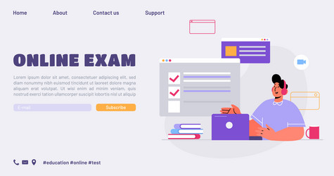 Online Exam Banner Vector Images (over 1,900)