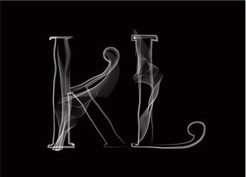 Smoke font letter w Royalty Free Vector Image - VectorStock