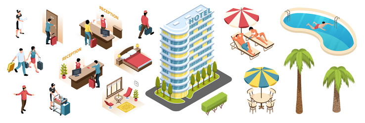 Hotel Resort Isometric Vector Images (over 1,200)