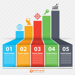 Modern graph banner infographic Royalty Free Vector Image