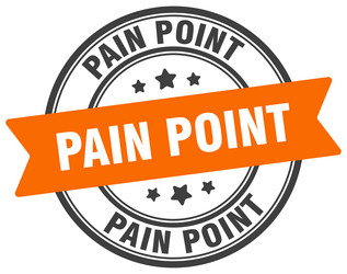 Pain point stamp label on transparent Royalty Free Vector