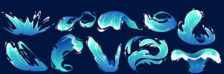 Lava splash vfx game video effect 2d fire drops Vector Image