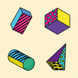 Nineties figures designs Royalty Free Vector Image